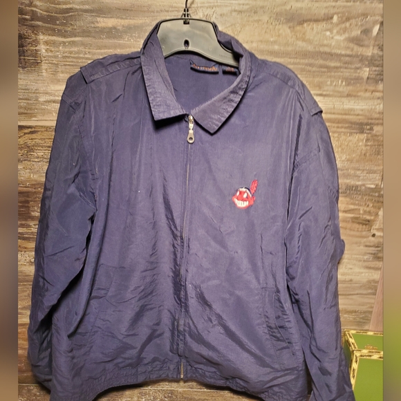 Antigua | Jackets & Coats | Vintage Cleveland Indians Chief Wahoo Zip ...